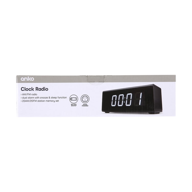 Clock Radio - Black - Kmart