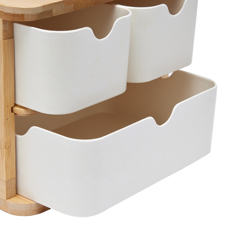 3 Drawer Bamboo Storage Unit - Kmart