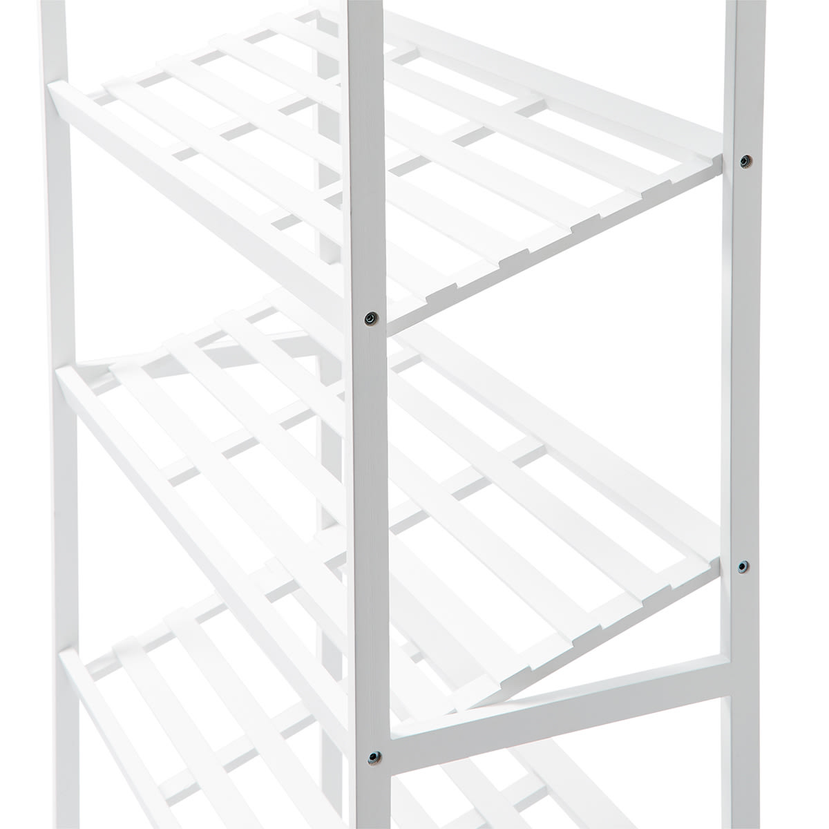 5 Tier White Bamboo Shoe Rack - Kmart NZ