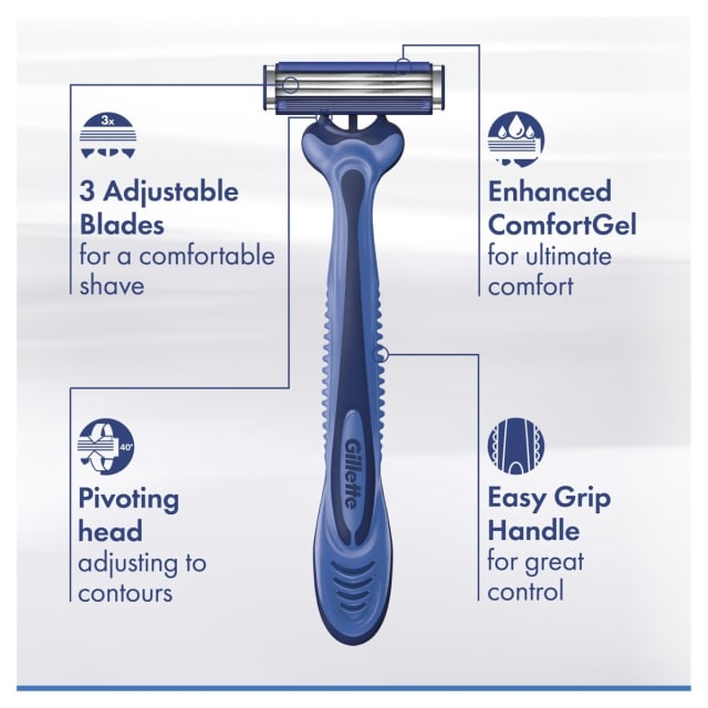 8 Pack Gillette Sensor 3 Comfort Disposable Razors - Kmart