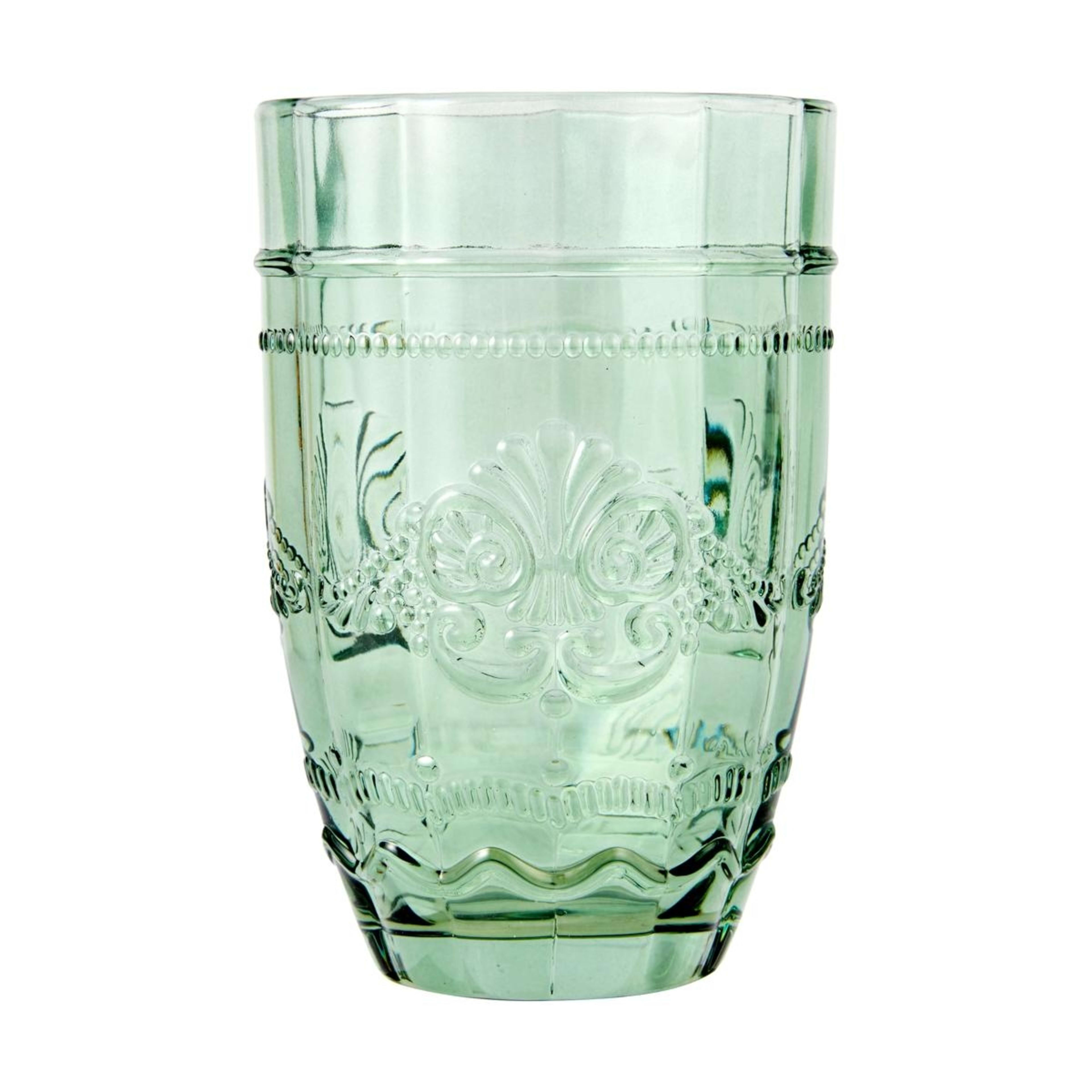 6 Green Ornate Highball Glasses - Kmart NZ
