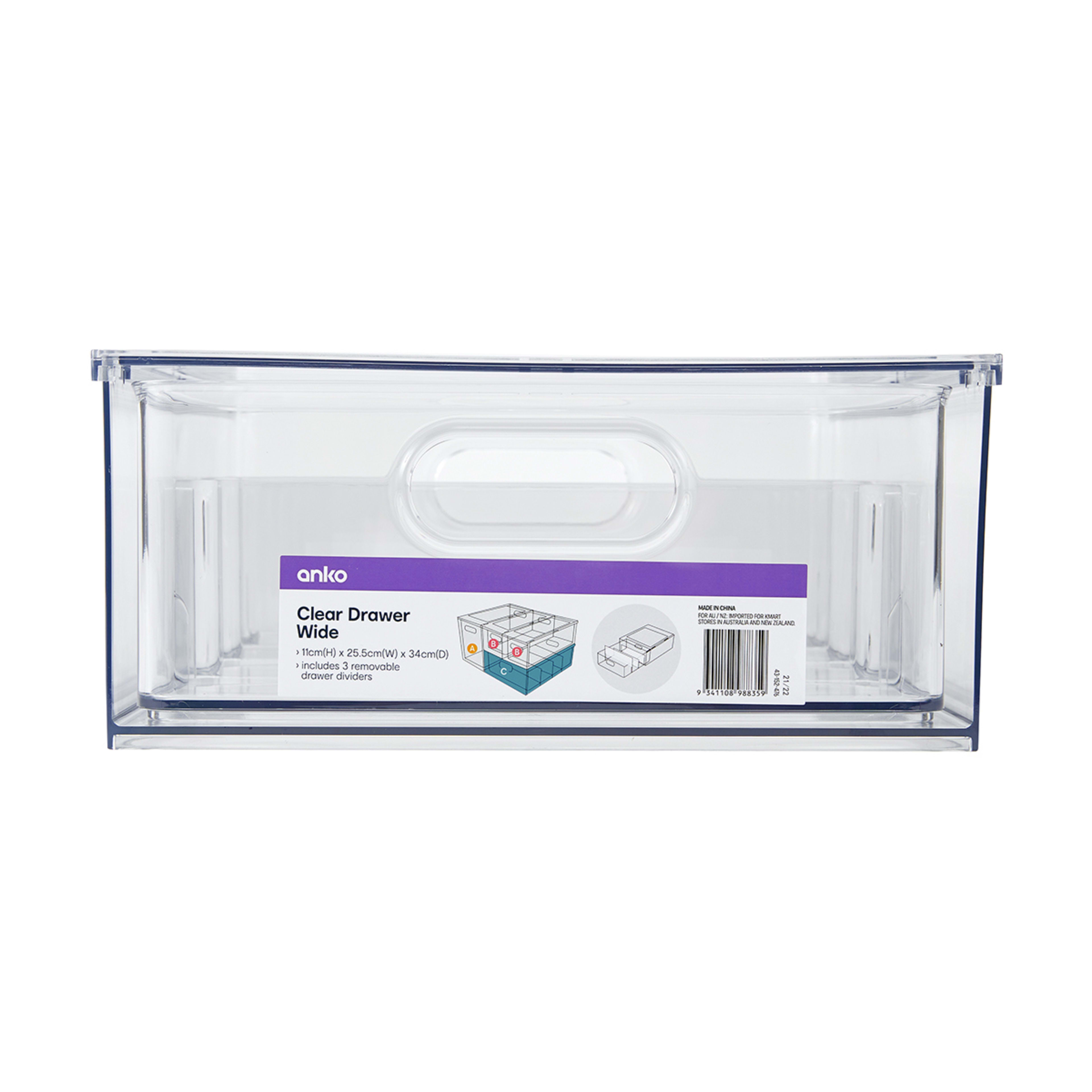 Clear Drawer - Wide - Kmart