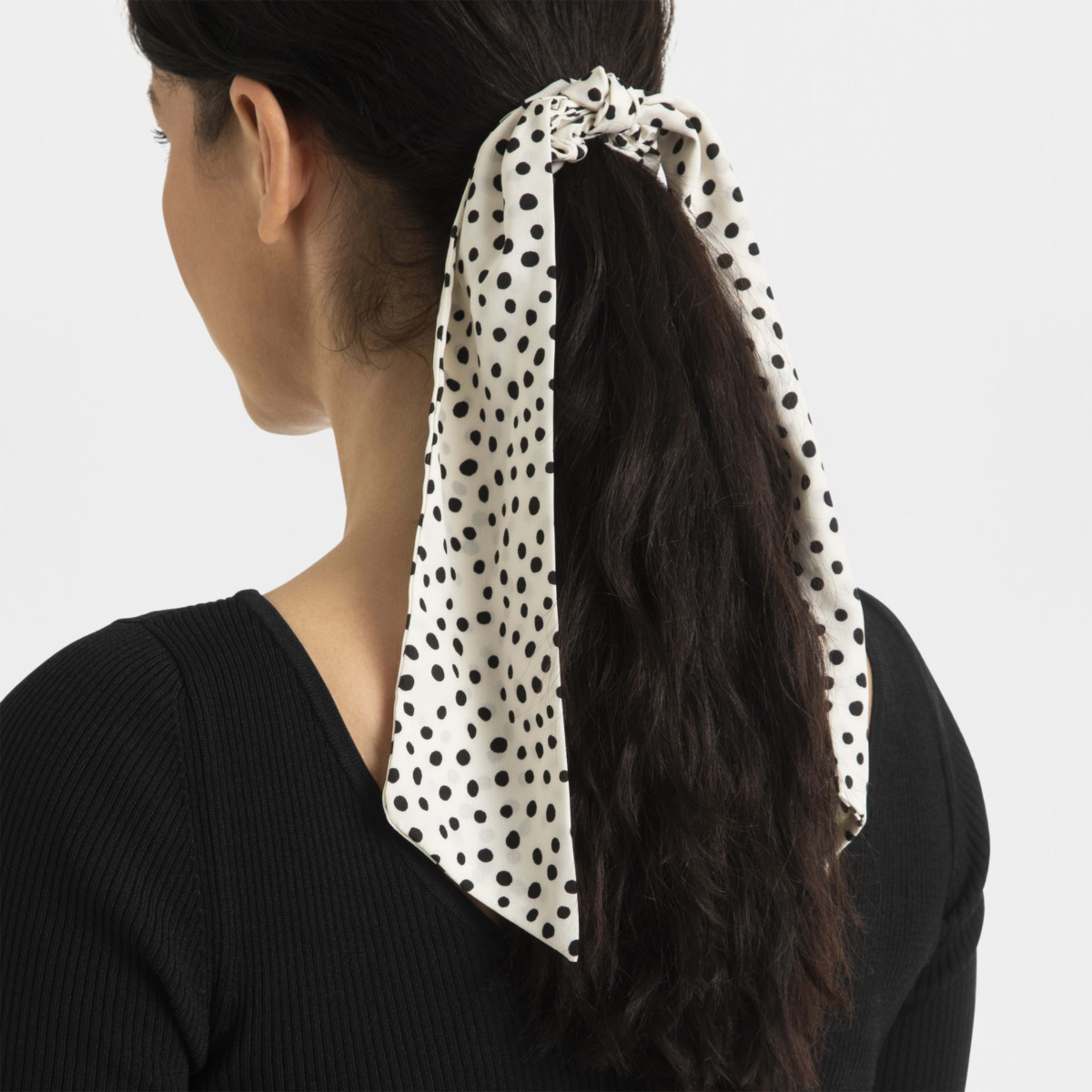 Linen Hair Scrunchie Scarf - Spots - Kmart