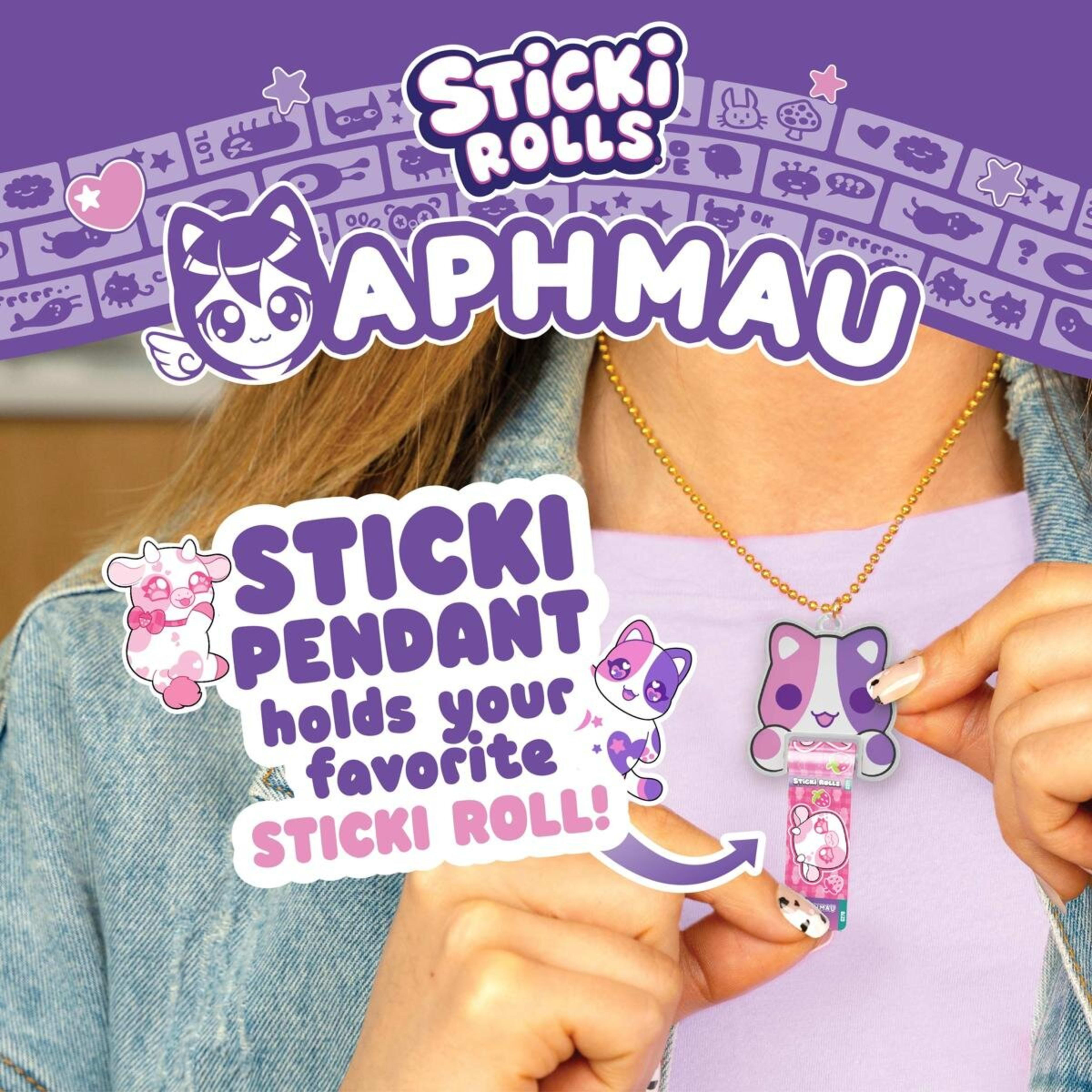 Sticki Rolls x Aphmau Sticki Pendant and Bracelet Set - Assorted - Kmart