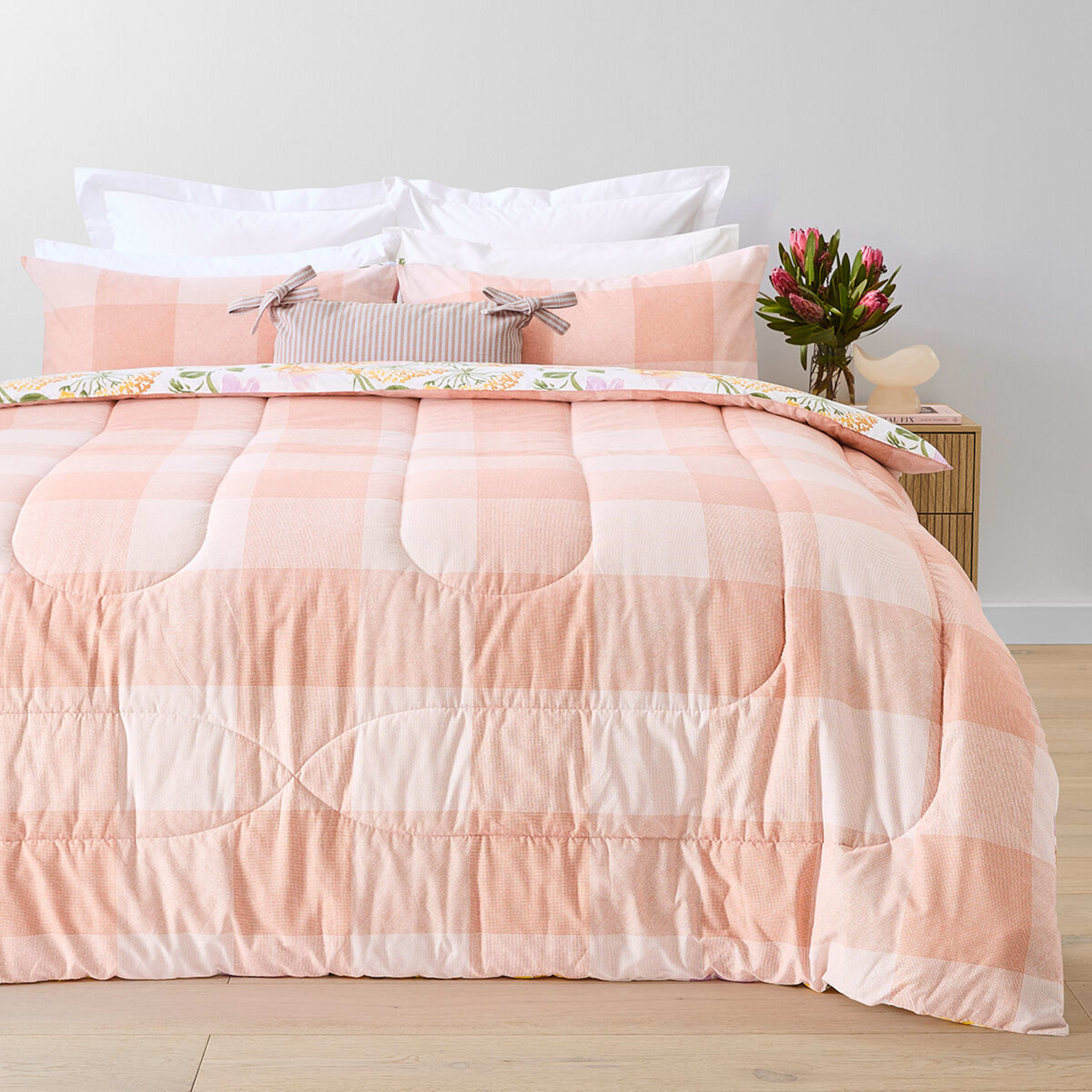 Belle Cotton Rich Reversible Comforter Set - Queen Bed - Kmart