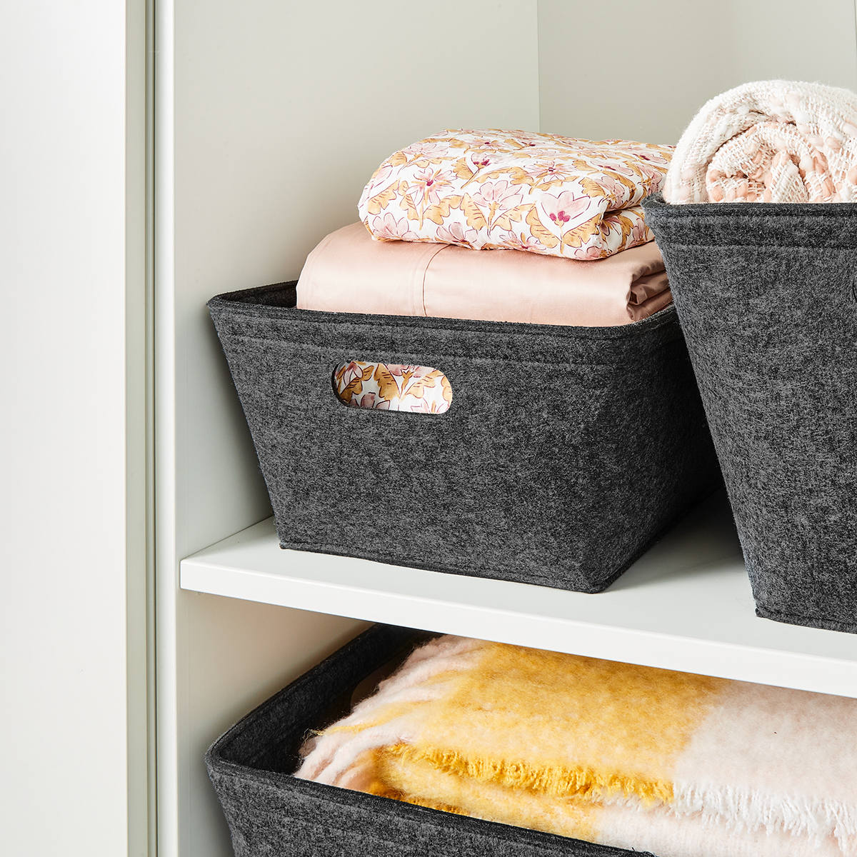 Felt Tub - Small, Charcoal - Kmart