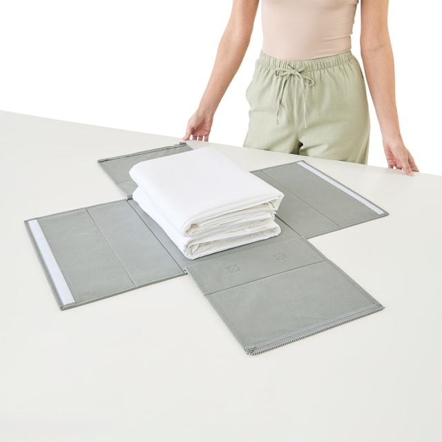 Linen Look Bed Linen Box - Charcoal - Kmart