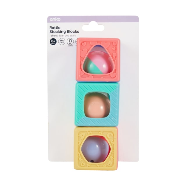 Rattle Stacking Blocks - Kmart