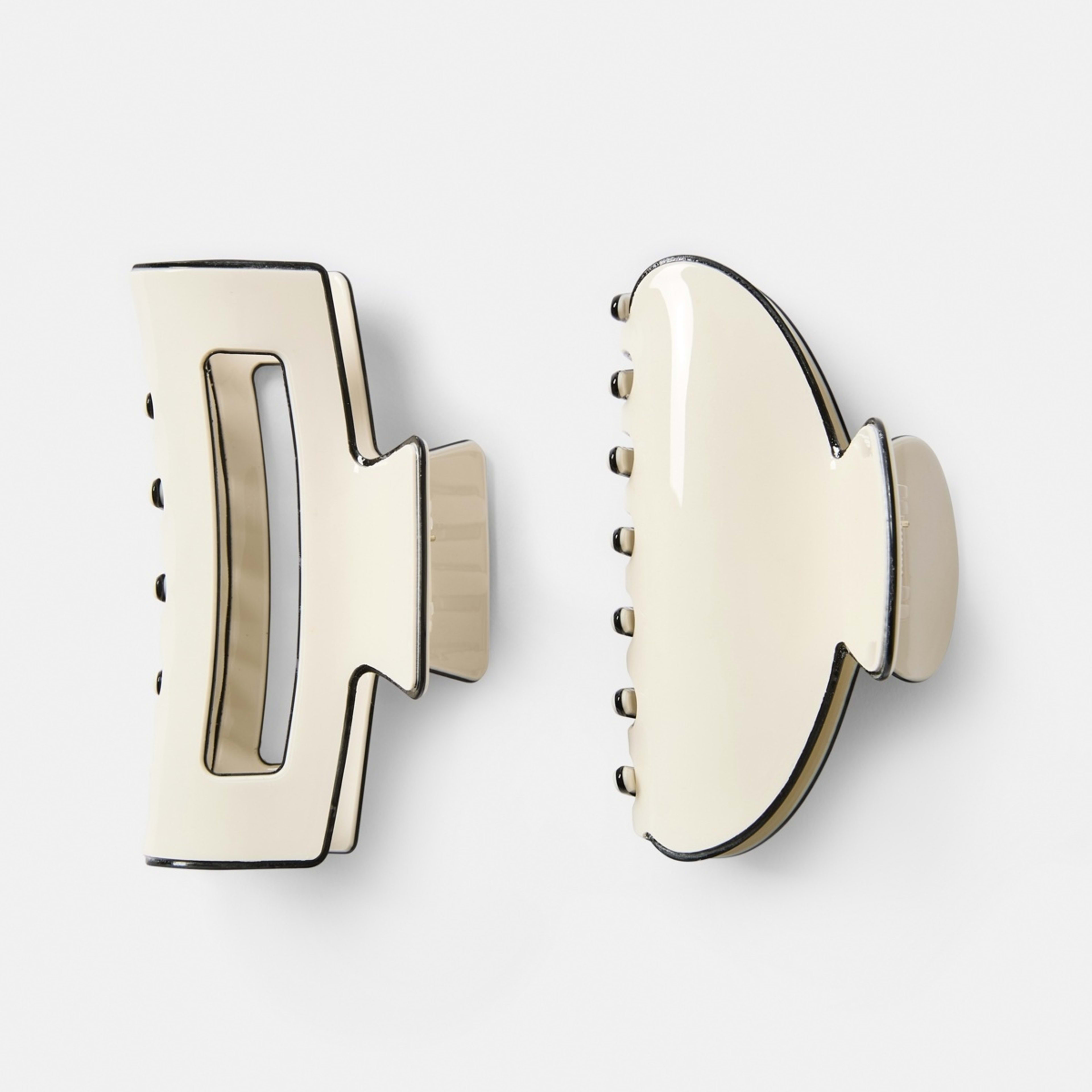 2 Pack Contrast Hair Clips - Beige - Kmart