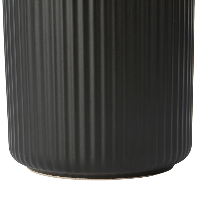 Large Black Ribbed Canister - Kmart