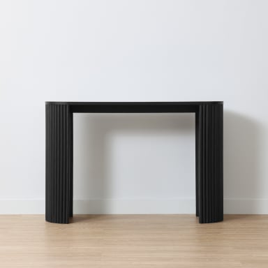 Ribbed Console Table - Black - Kmart
