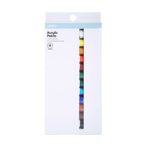 12 Pack Acrylic Paints - Kmart
