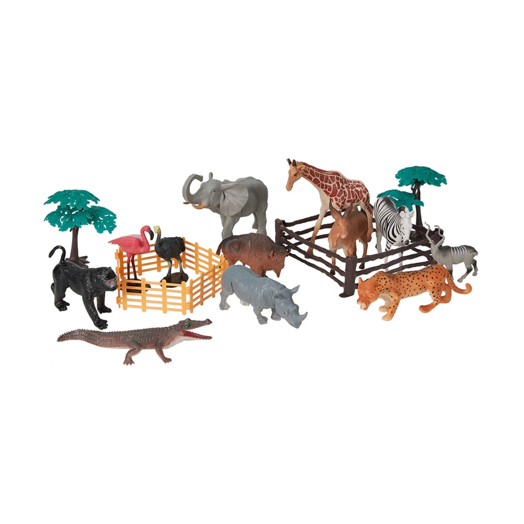 60 Piece Wild Animals Adventure Set - Kmart