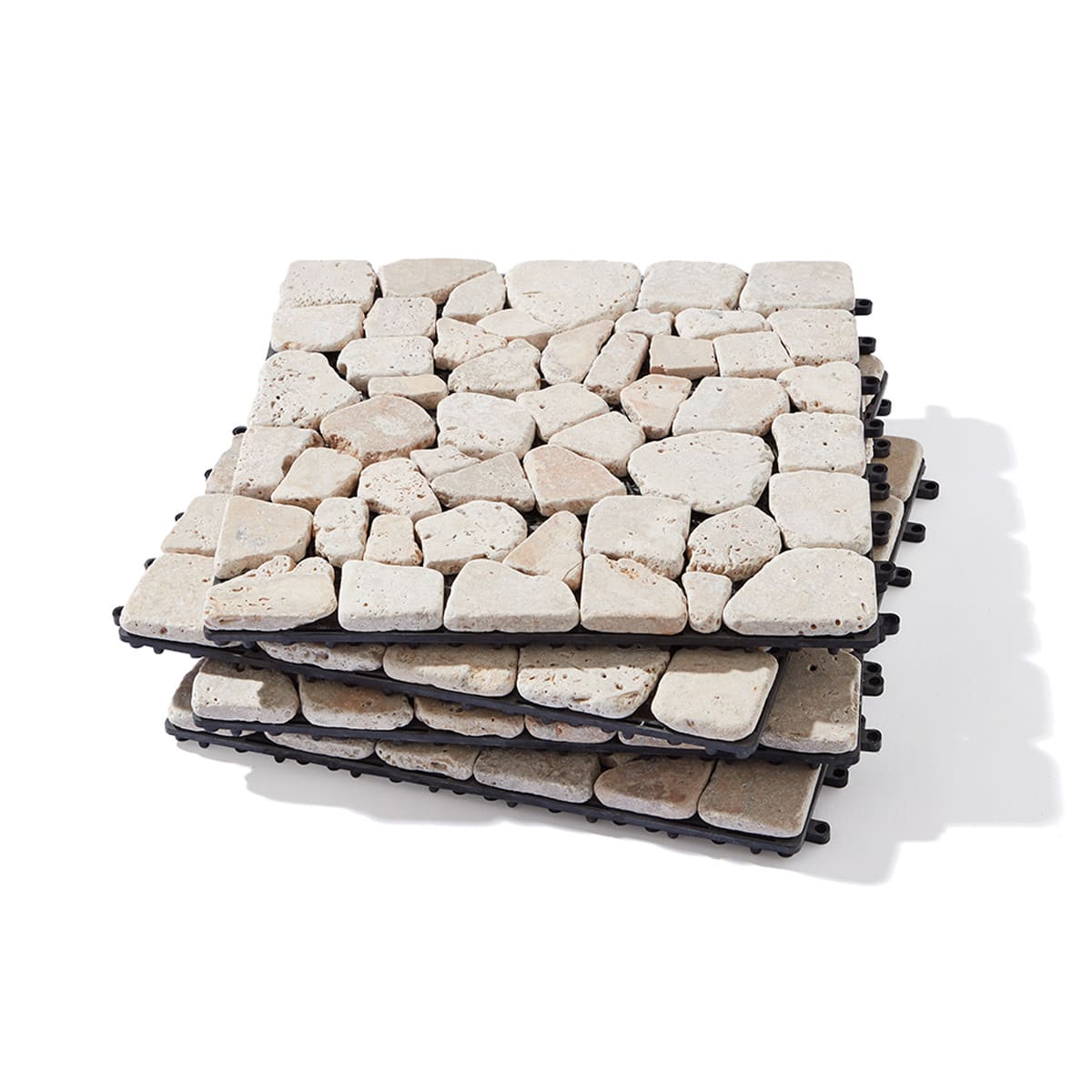 4 Pack Light Stone Decking Tiles - Kmart