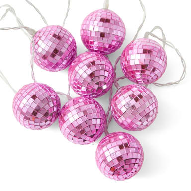 Pink Disco Ball String Lights - Kmart