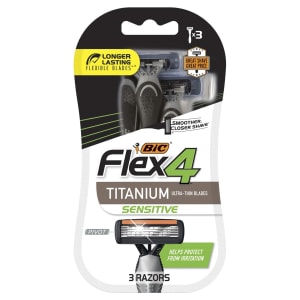 3 Pack BIC Flex4 Mens Disposable Razors - Kmart