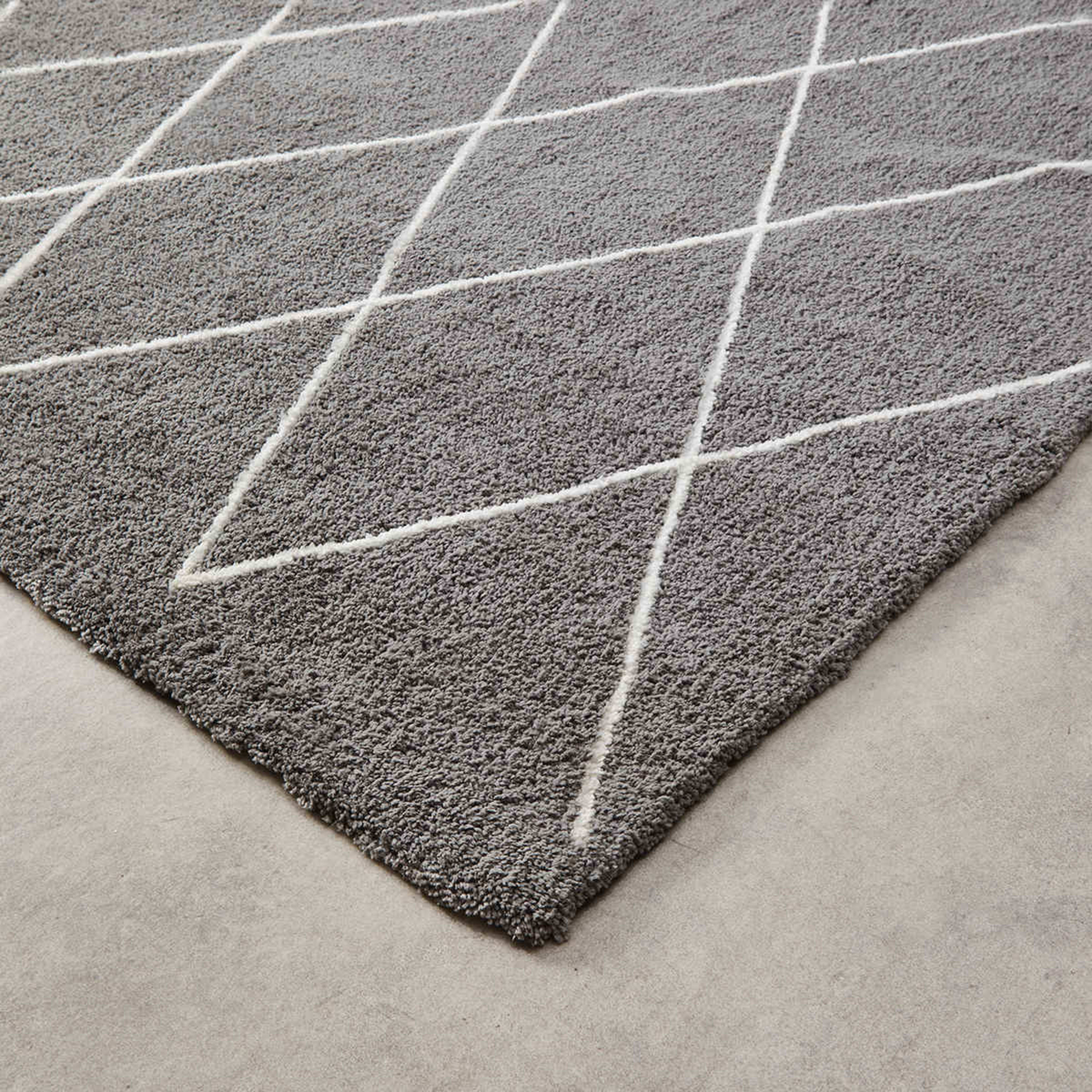 Trellis Rug - Grey, Extra Large - 270cm x 180cm - Kmart