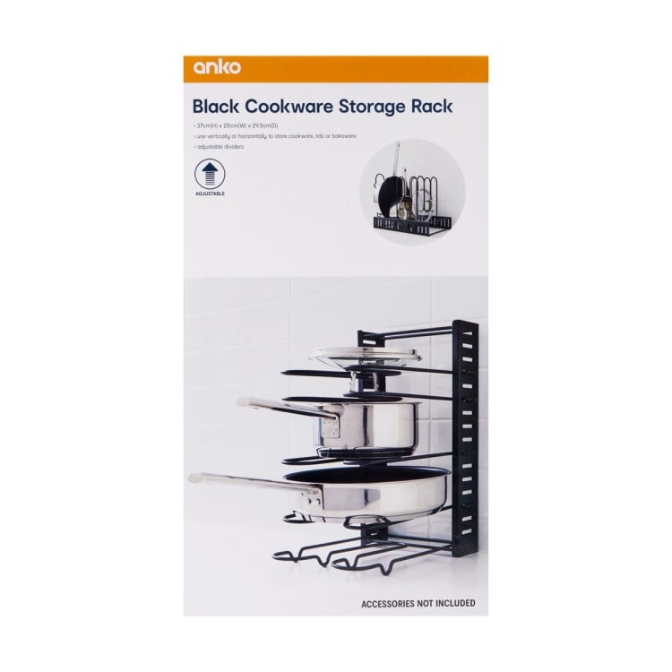 Cookware Storage Rack - Black - Kmart