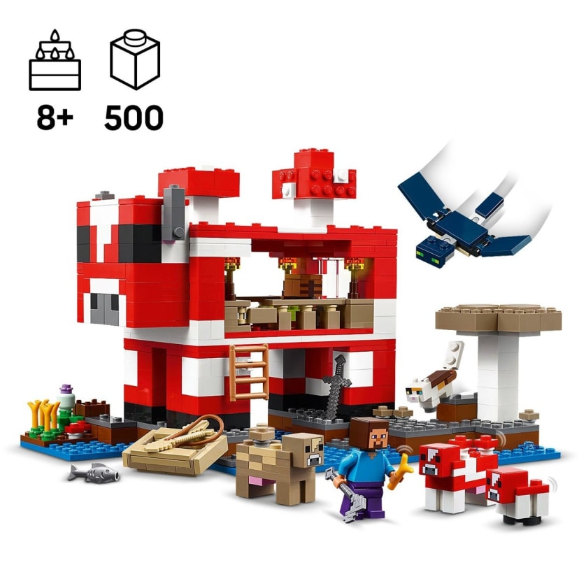LEGO Minecraft The Mooshroom House 21270 - Kmart