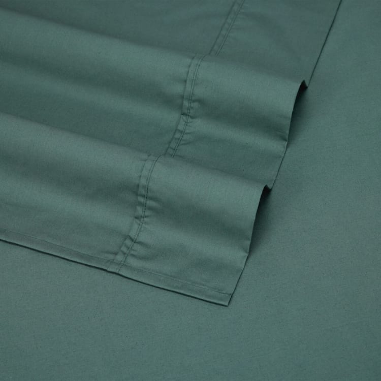 250 Thread Count Cotton Rich Sheet Set - Double Bed, Teal - Kmart