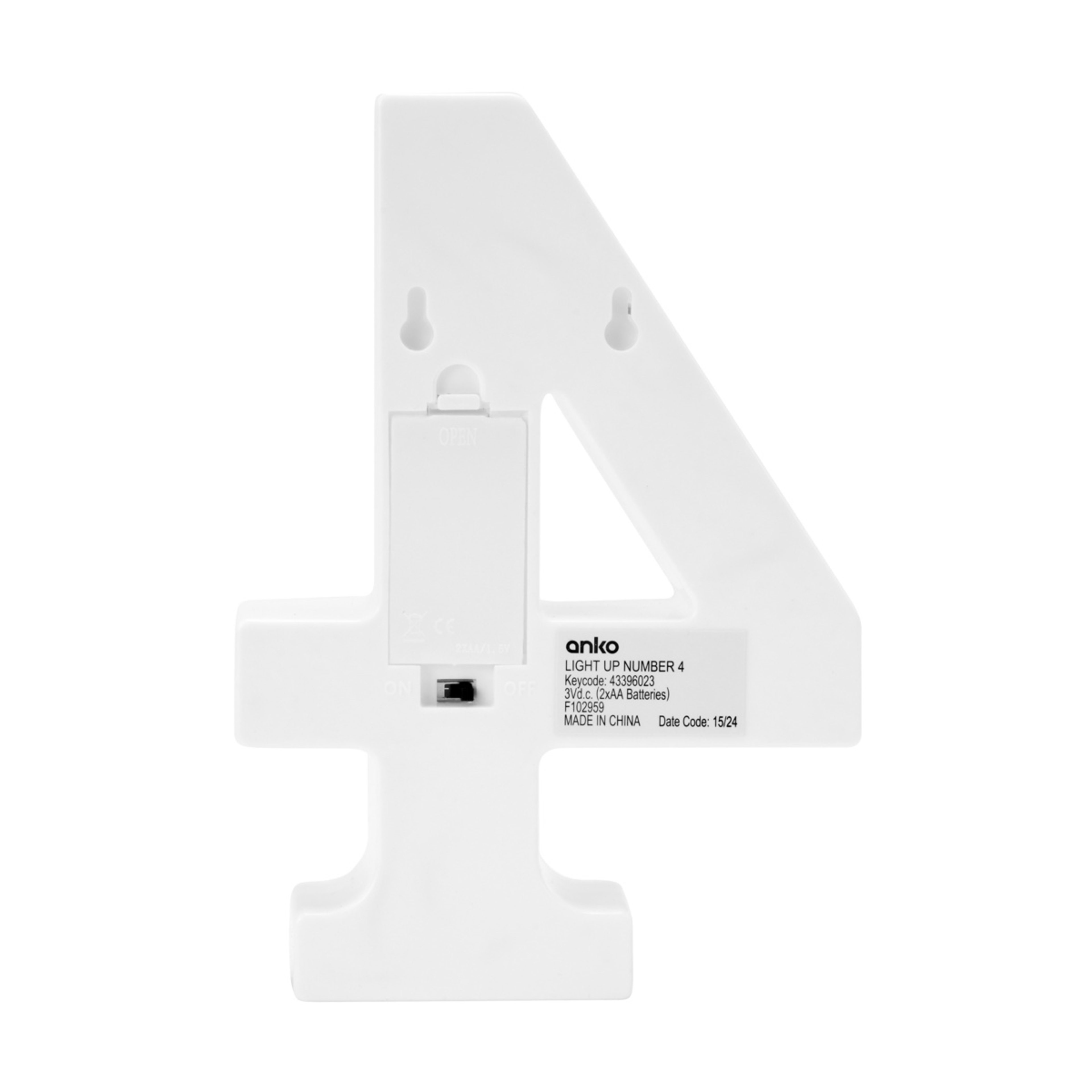 Light Up Number - 4 - Kmart