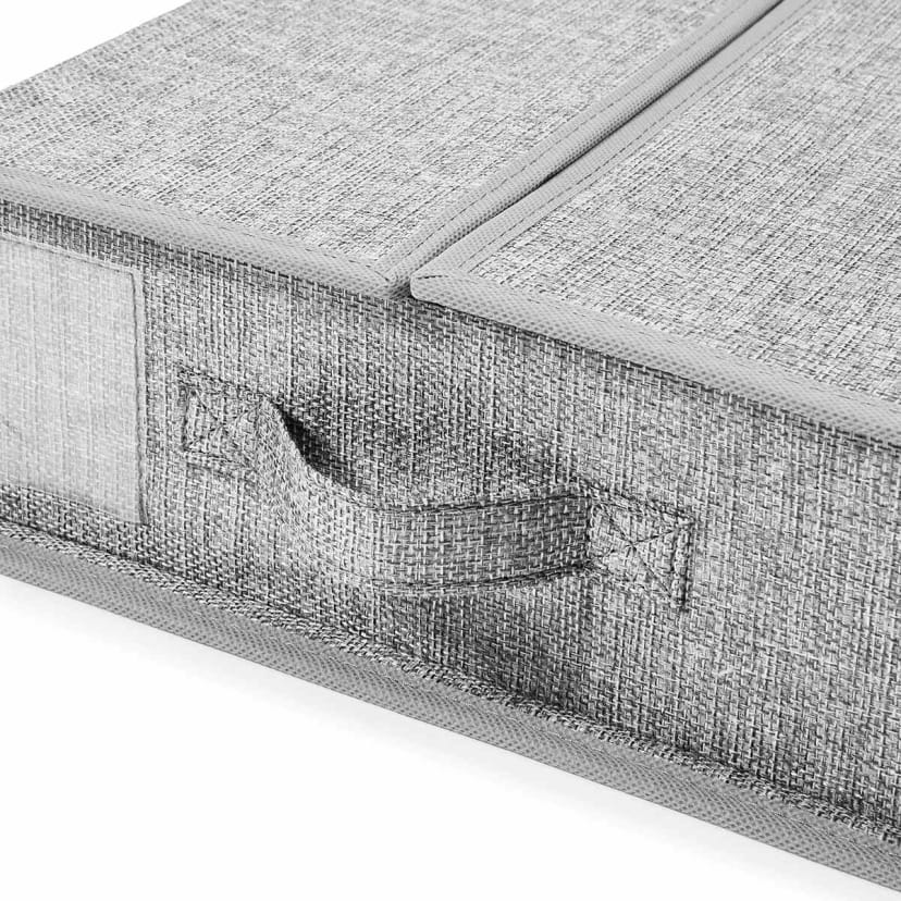 Linen Look Bed Linen Box - Charcoal - Kmart