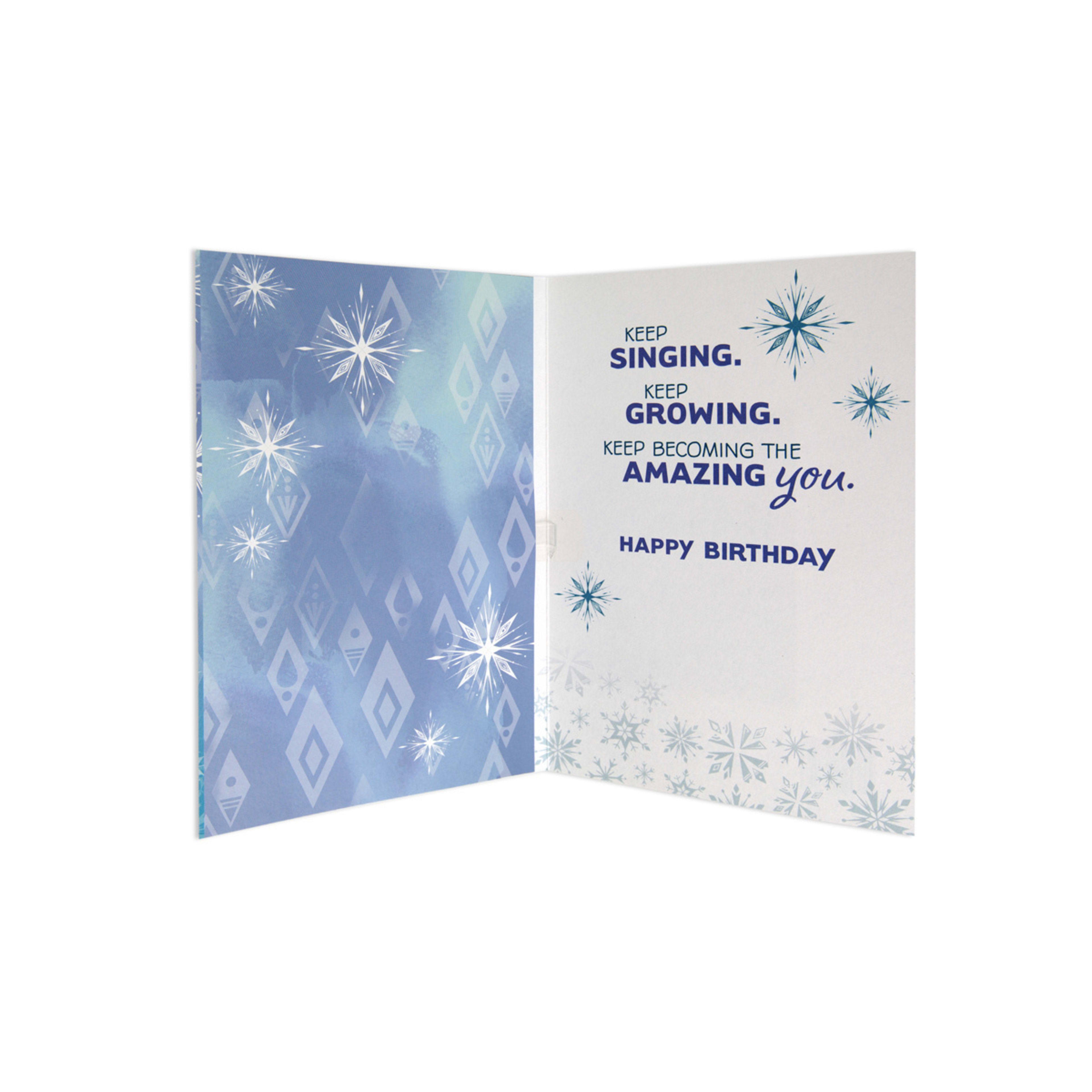 Hallmark Disney Frozen Interactive Birthday Card - Elsa's Song - Kmart