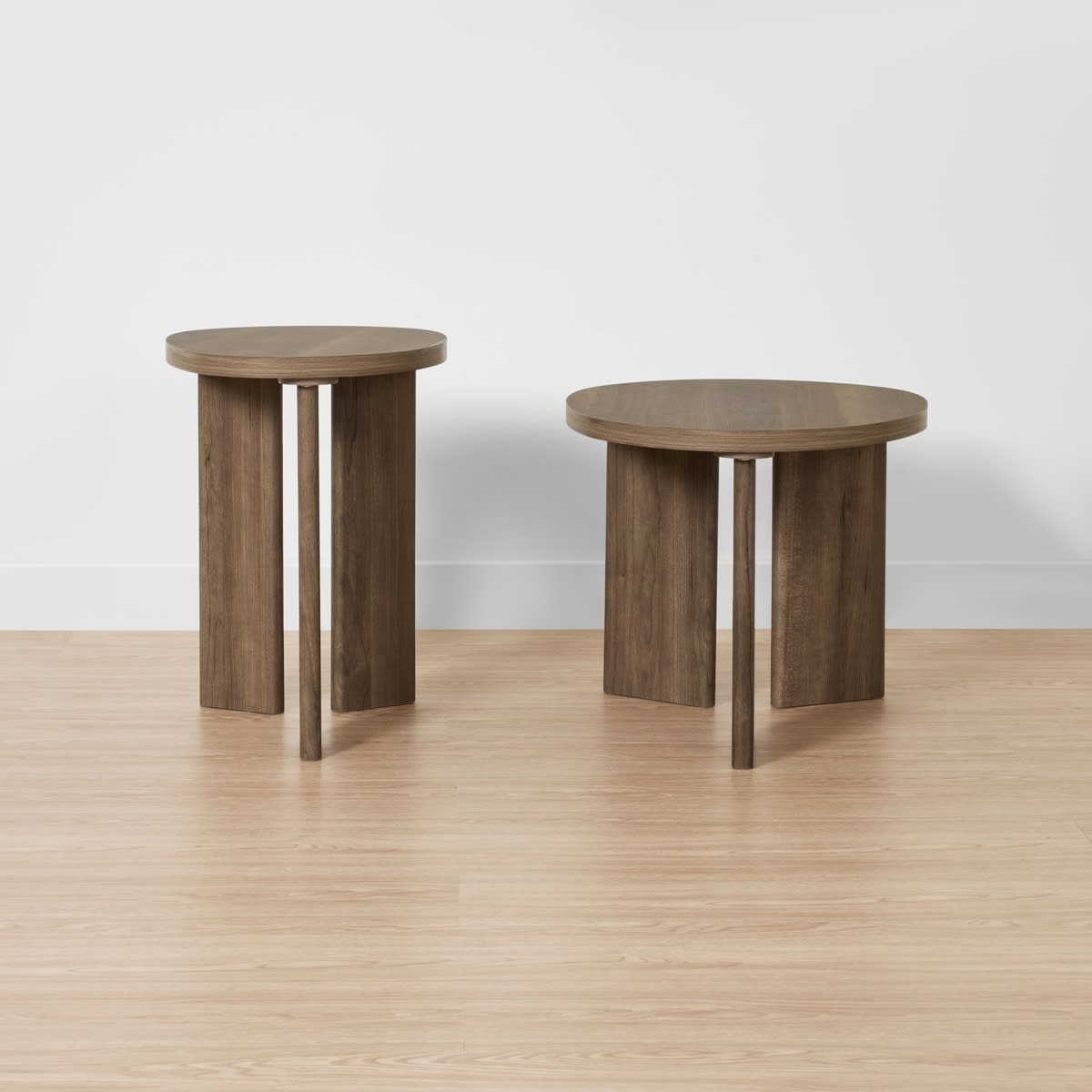 Set of 2 Walnut Side Tables - Kmart