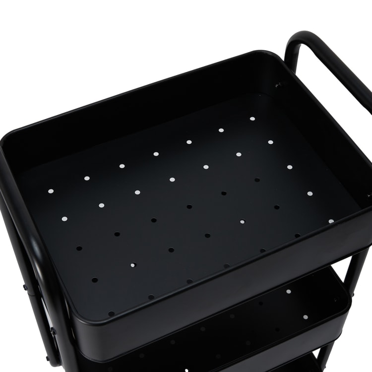 3 Tier Trolley - Black - Kmart