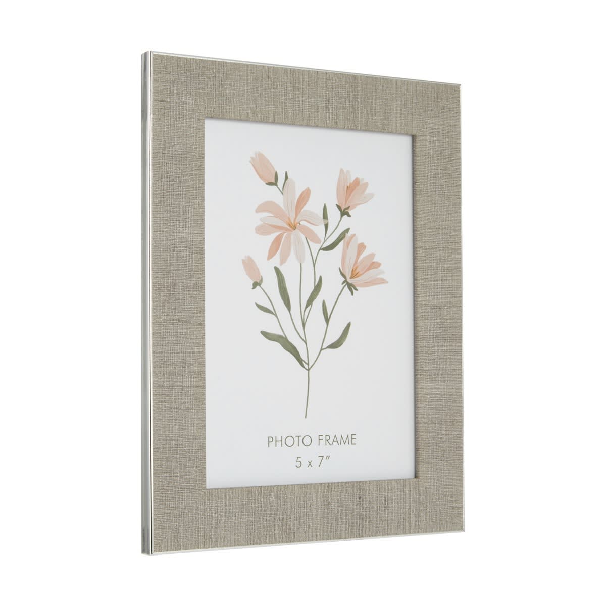 Linen Look Photo Frame - 5in. x 7in. (13cm x 18cm), Brown - Kmart