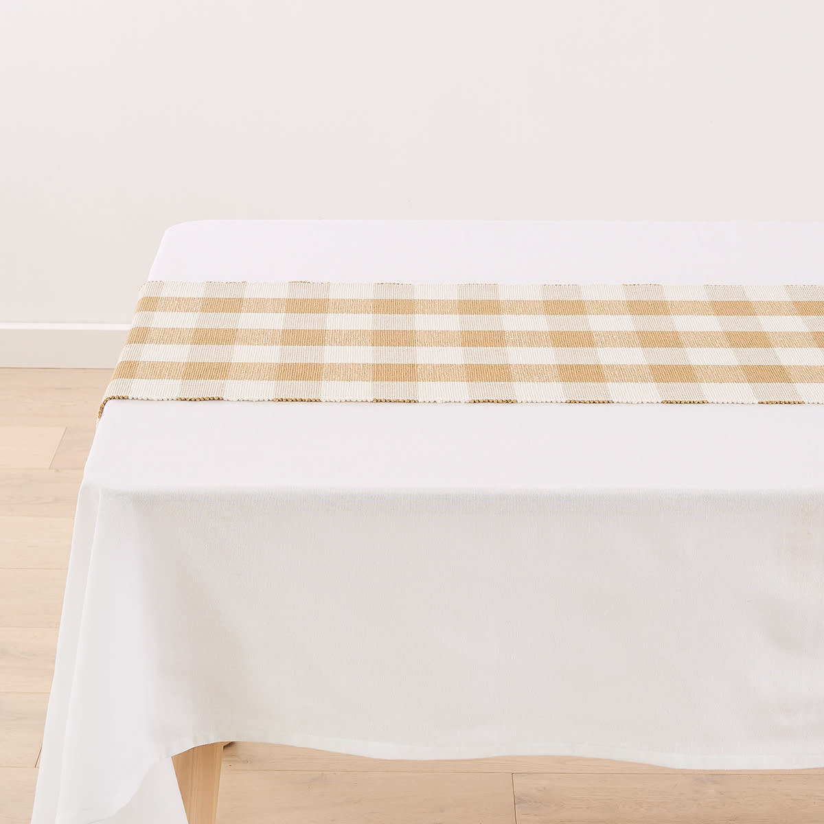 Natural Gingham Table Runner - Kmart