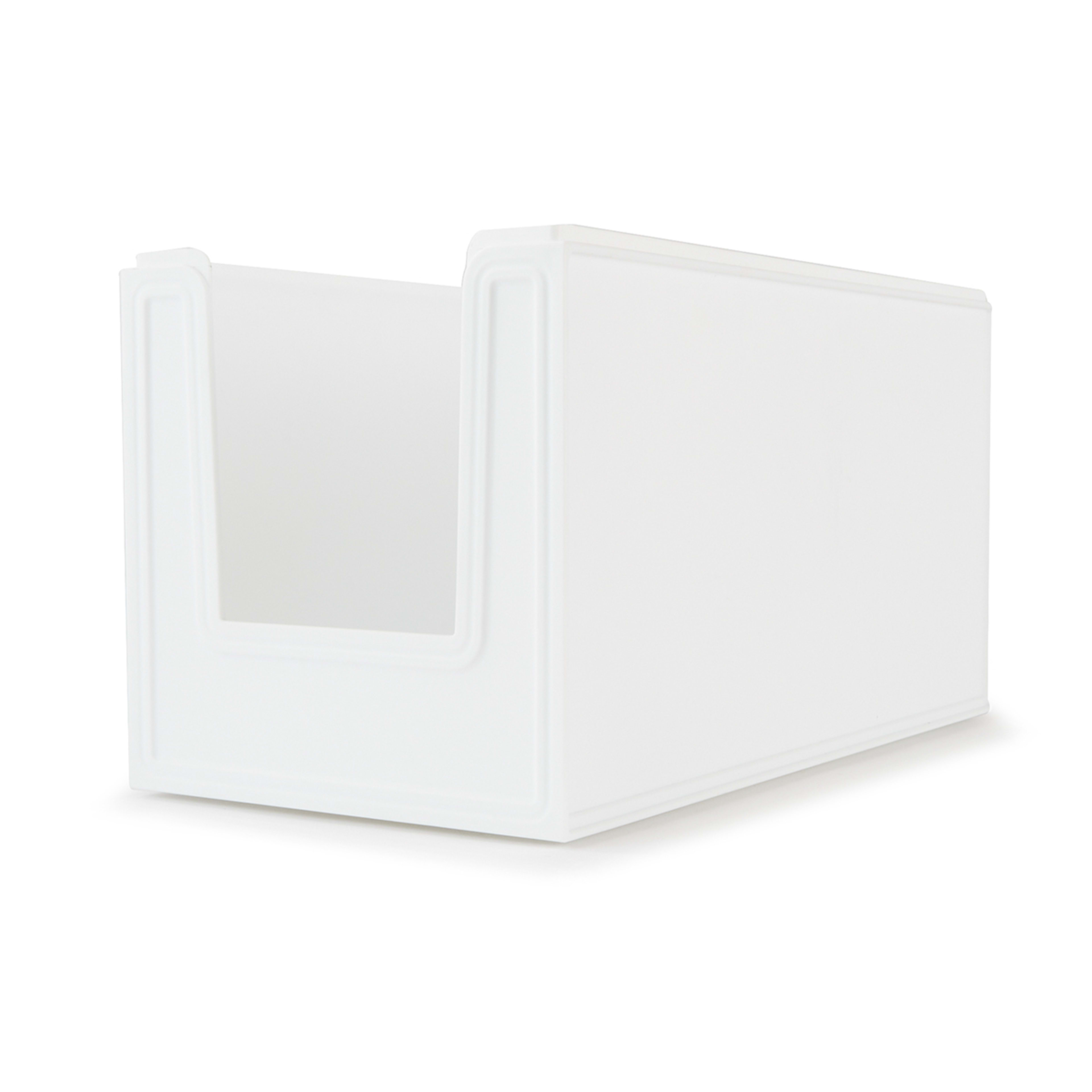 15L Modular Open Front Stackable Bin - White - Kmart