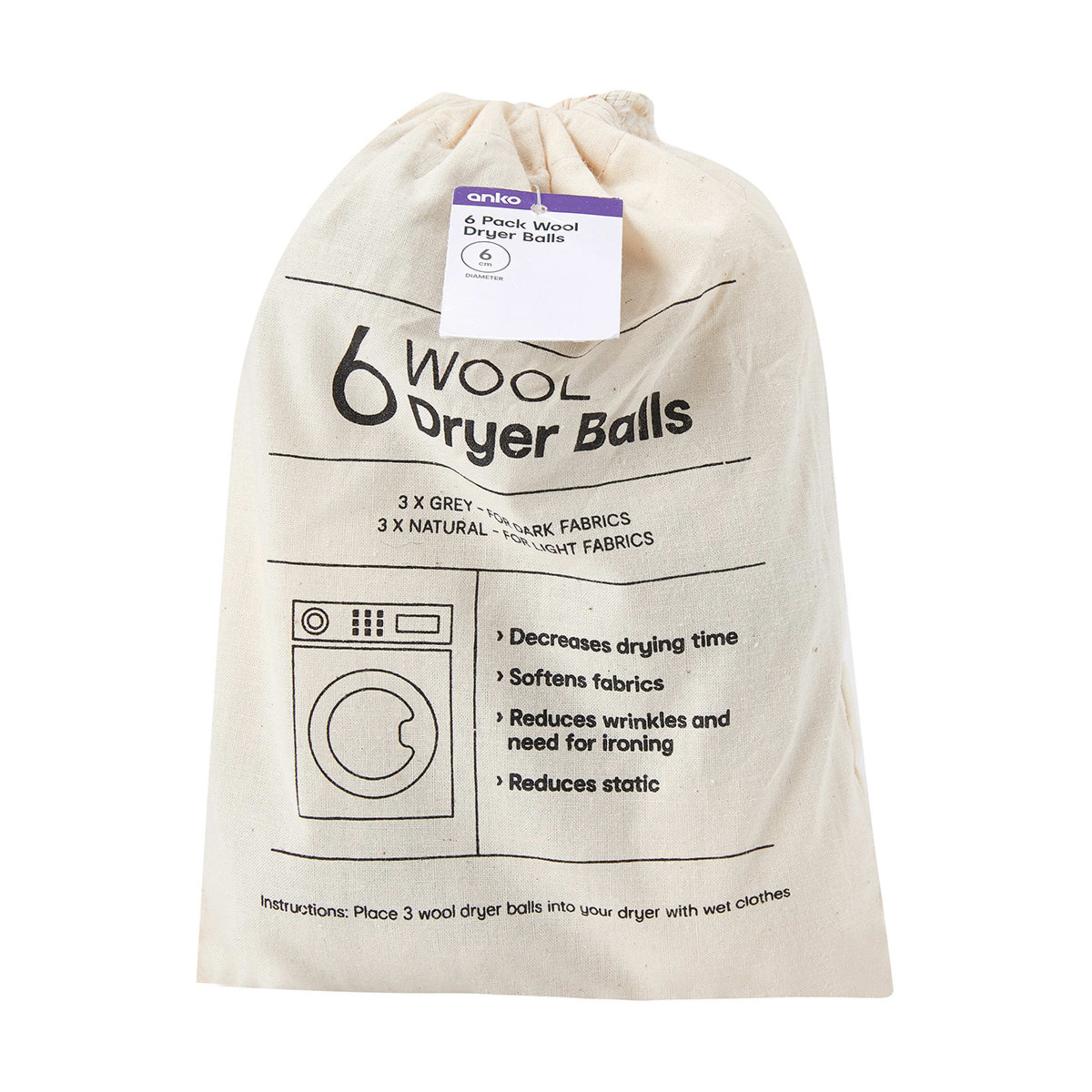 6 Pack Wool Dryer Balls - Kmart