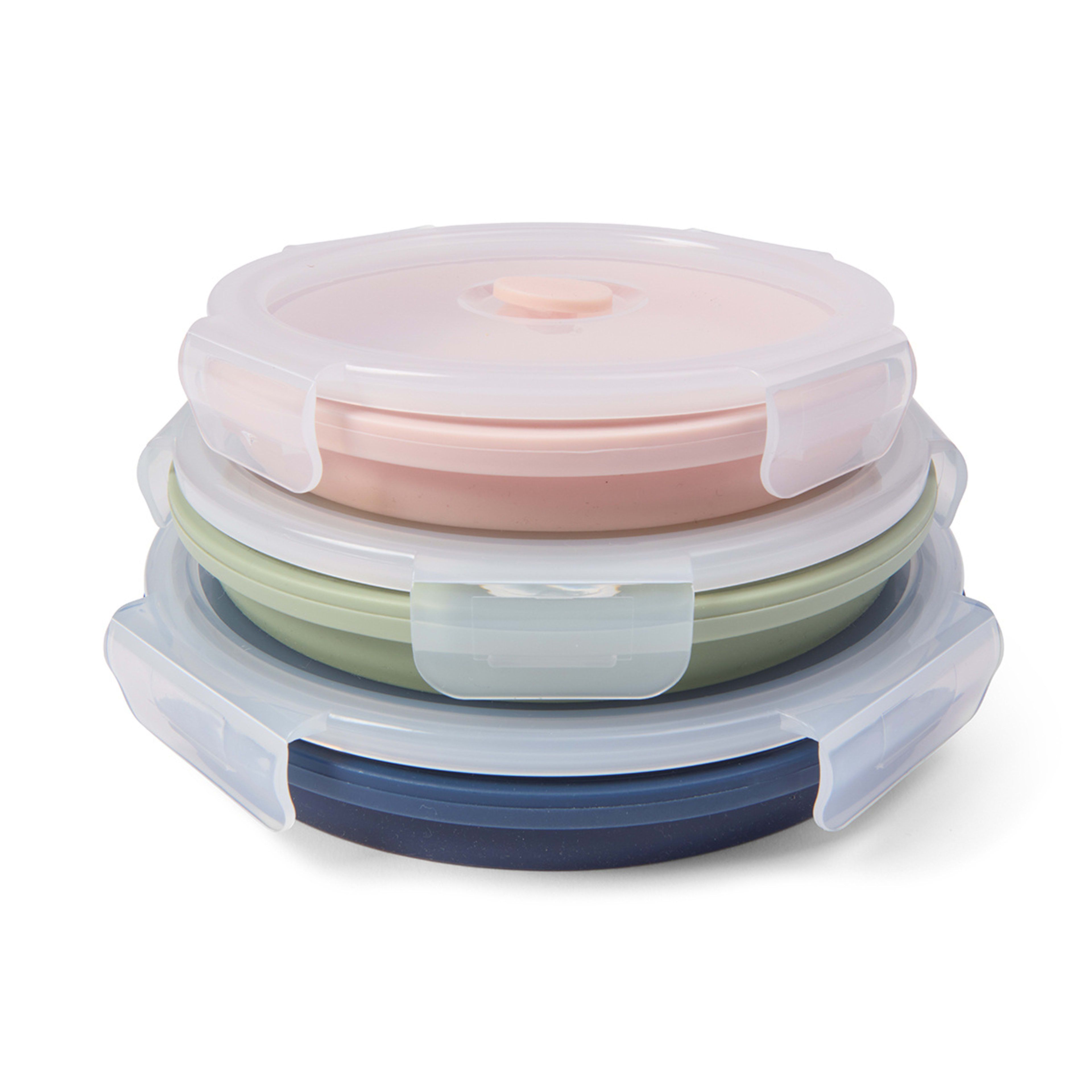 3 Piece Silicone Collapsible Salad Bowls - Kmart