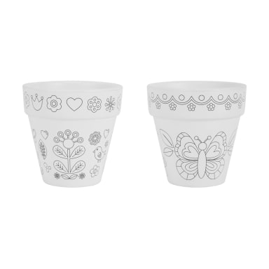 10 Piece Paint Your Own Pots - Kmart