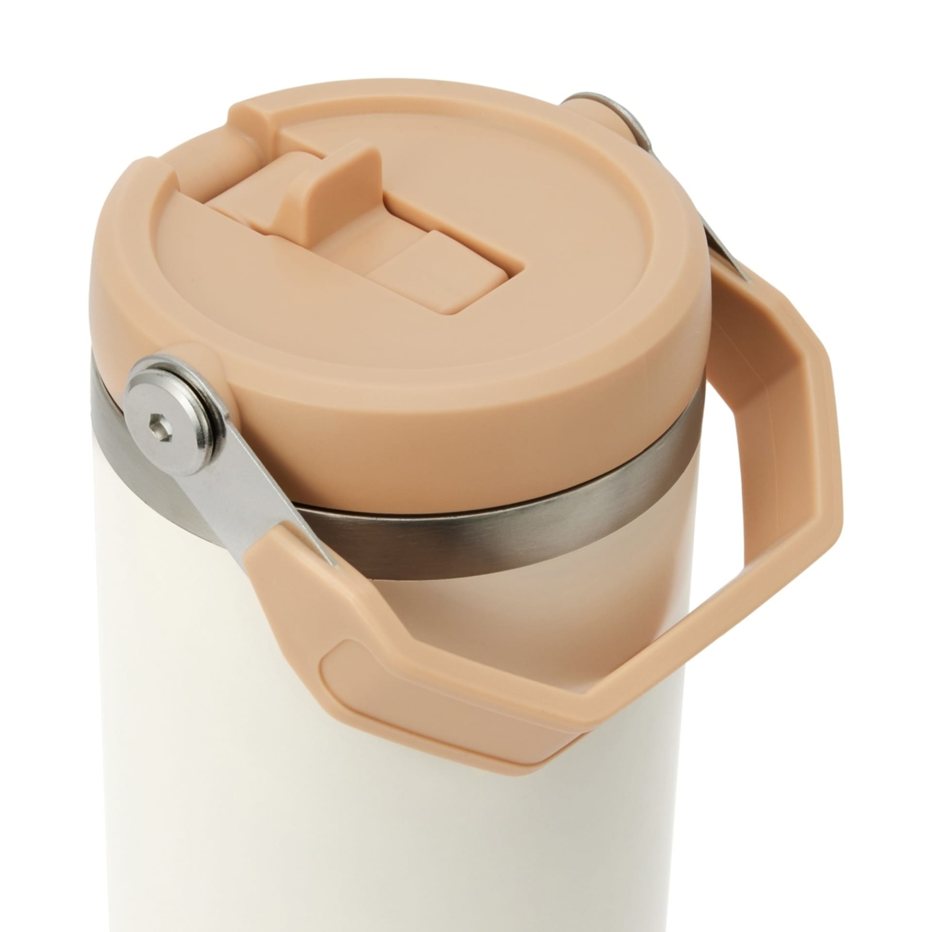 840ml Cream Tumbler with Top Handle - Kmart