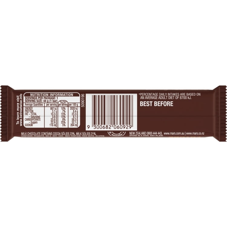 Snickers Chocolate Bar 44g - Kmart