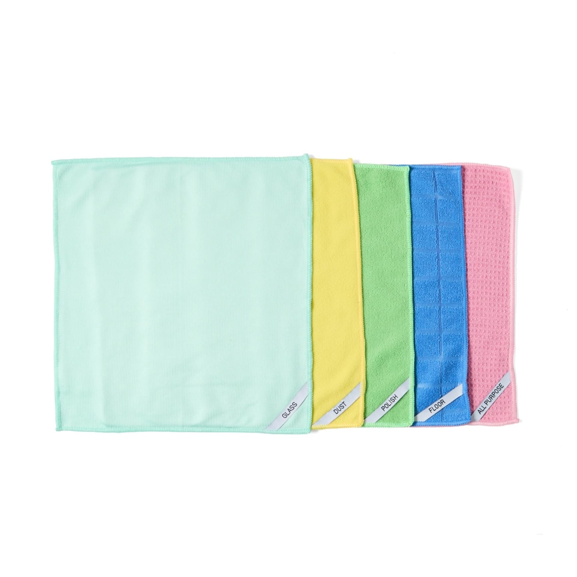 5 Pack Microfibre Cleaning Cloths - Bright - Kmart