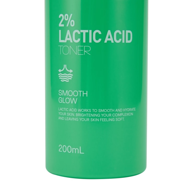 Smooth & Glow Toner 200ml - 2% Lactic Acid - Kmart