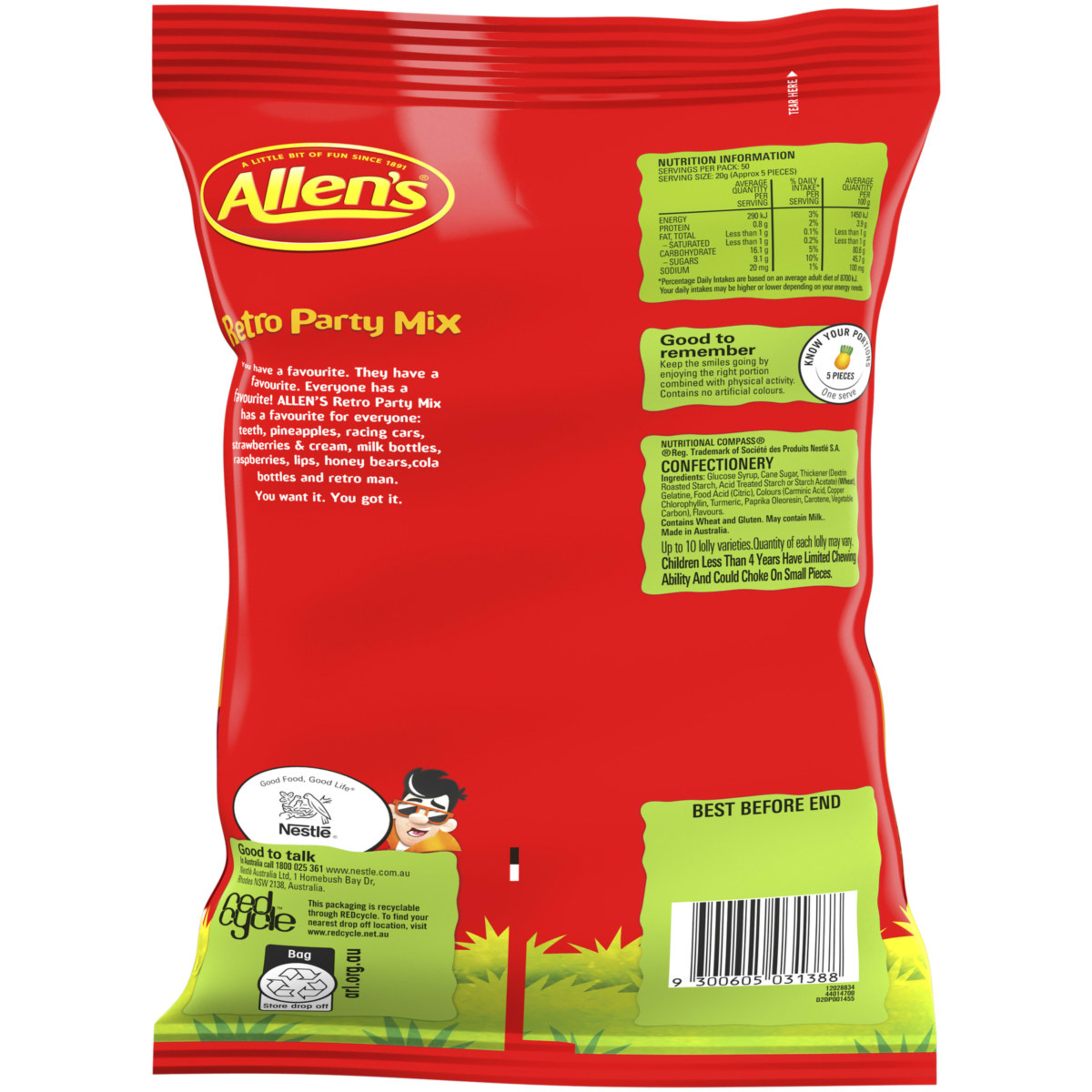 Allen's Retro Party Mix Lollies 1kg - Kmart