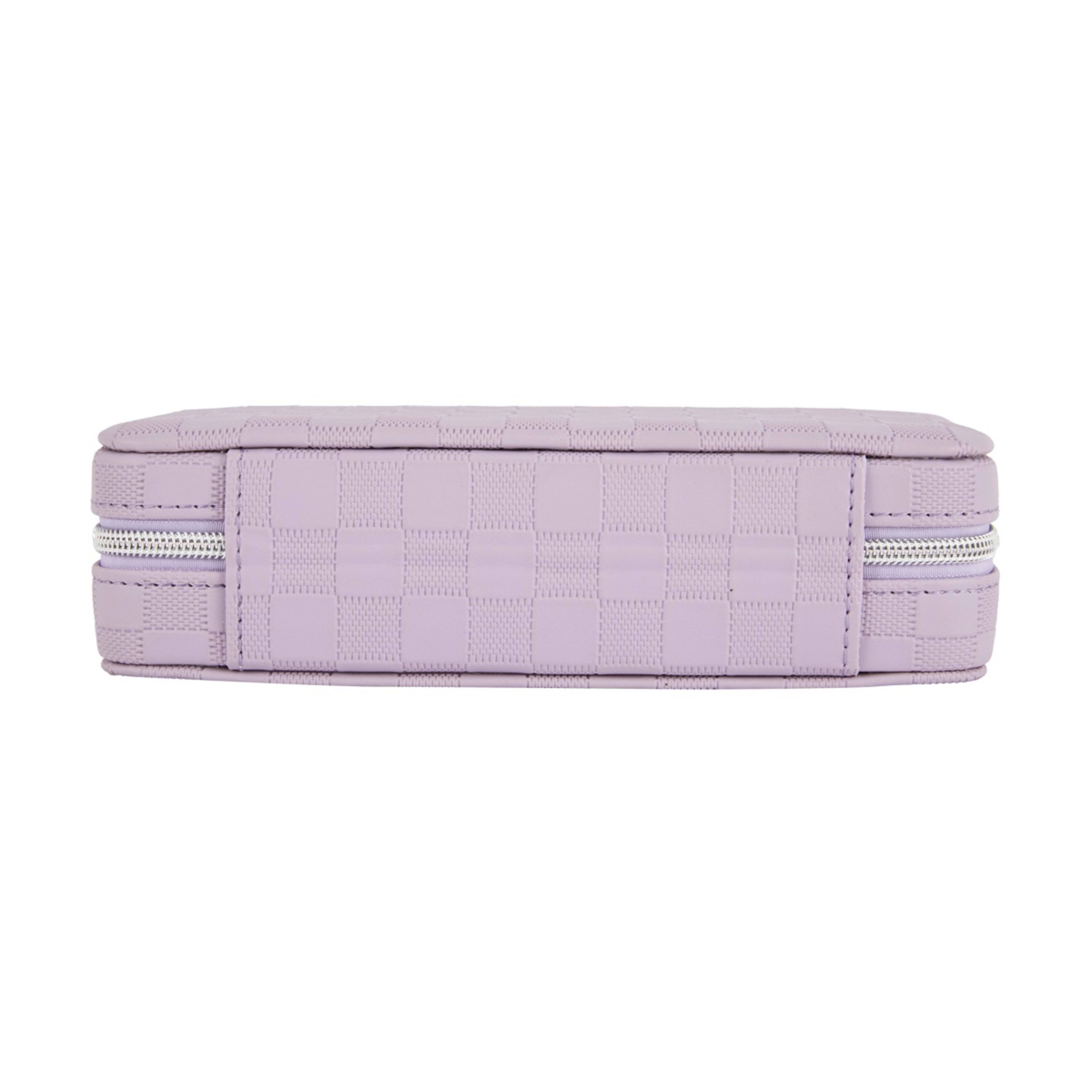 Lilac Check Large Zip Jewellery Case - Kmart