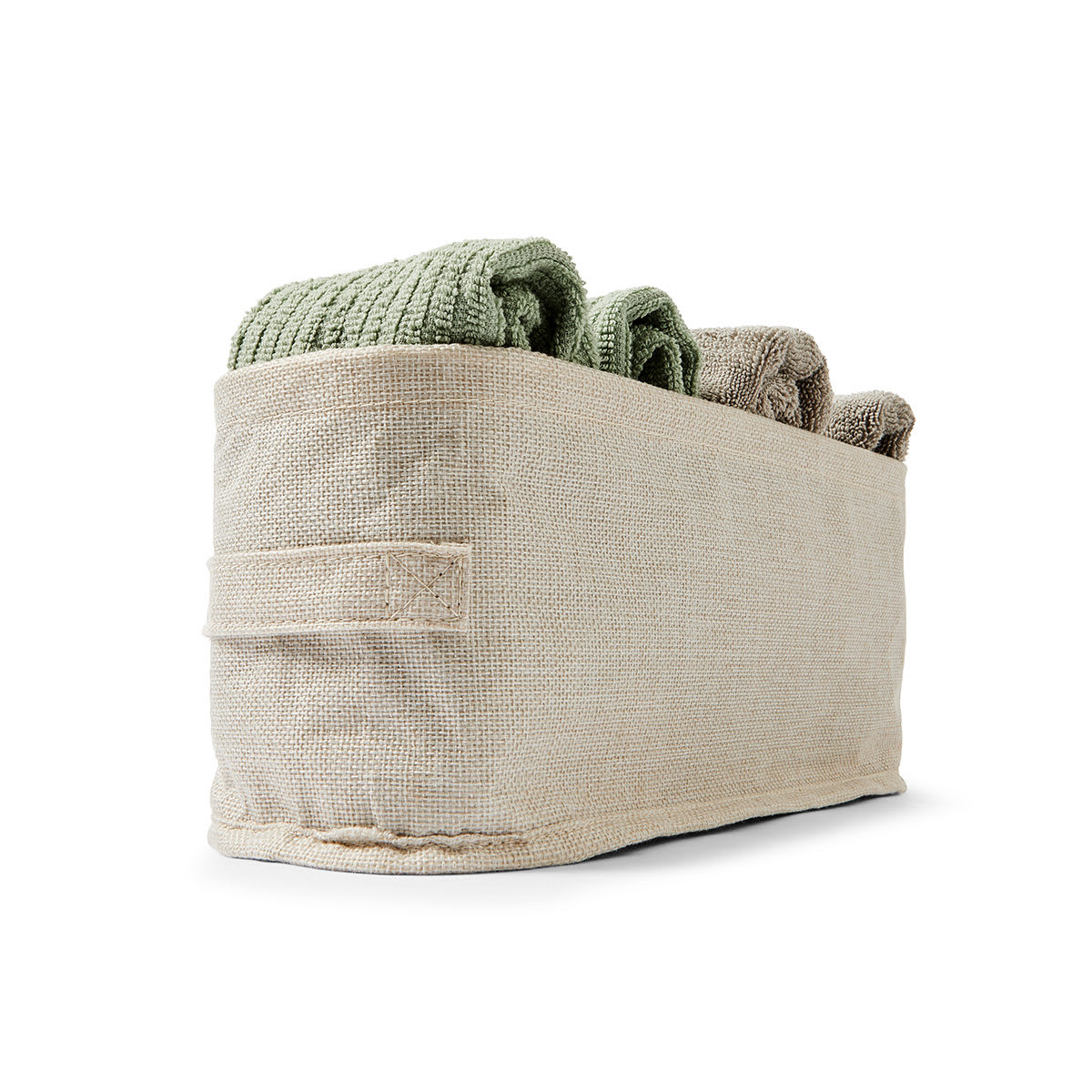 Linen Look Open Storage Box - Narrow, Beige - Kmart
