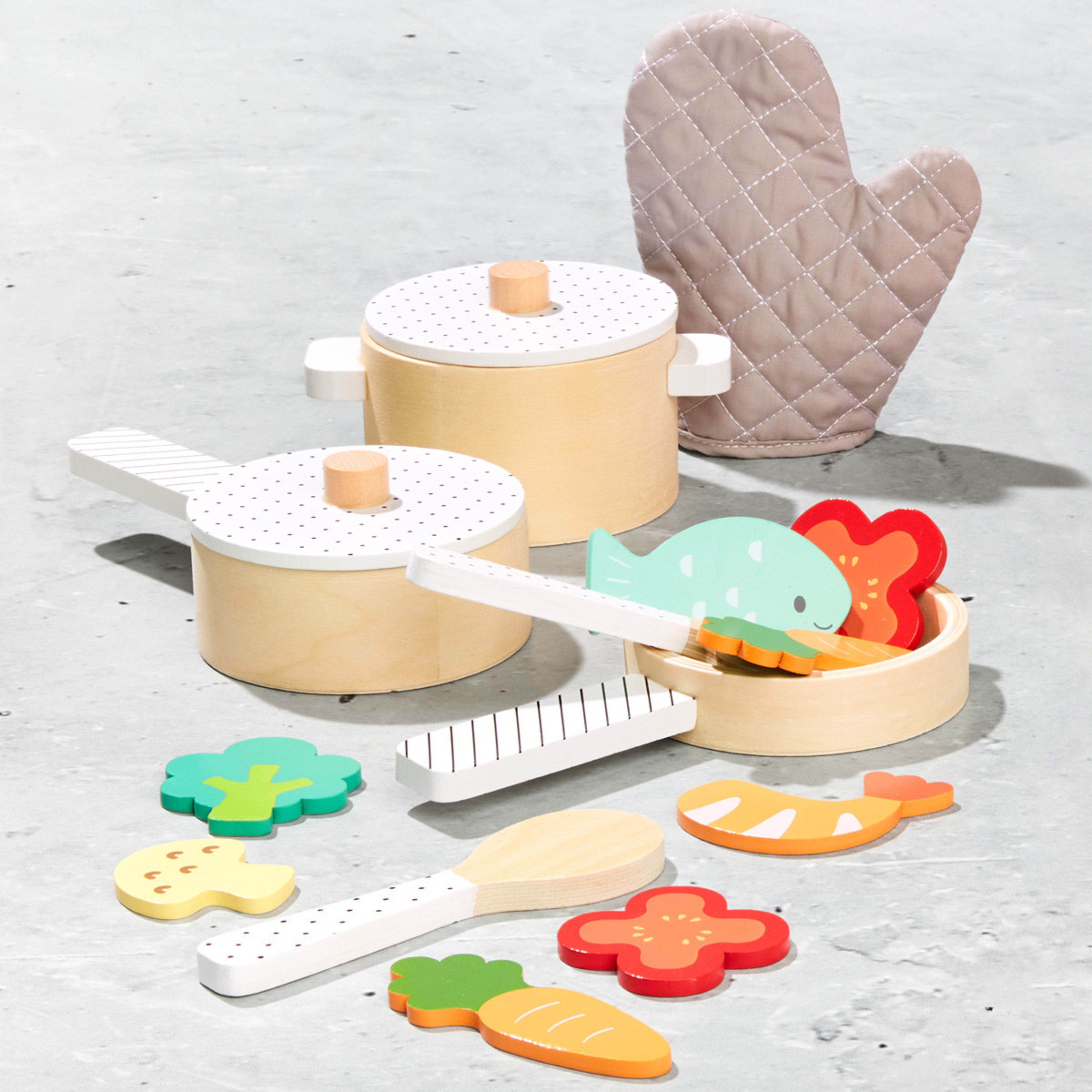 Wooden Pots And Pans Set - Kmart