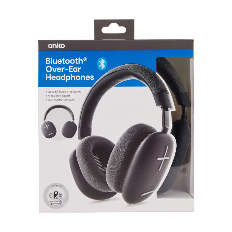 Bluetooth Rectangle Headphones - Black - Kmart