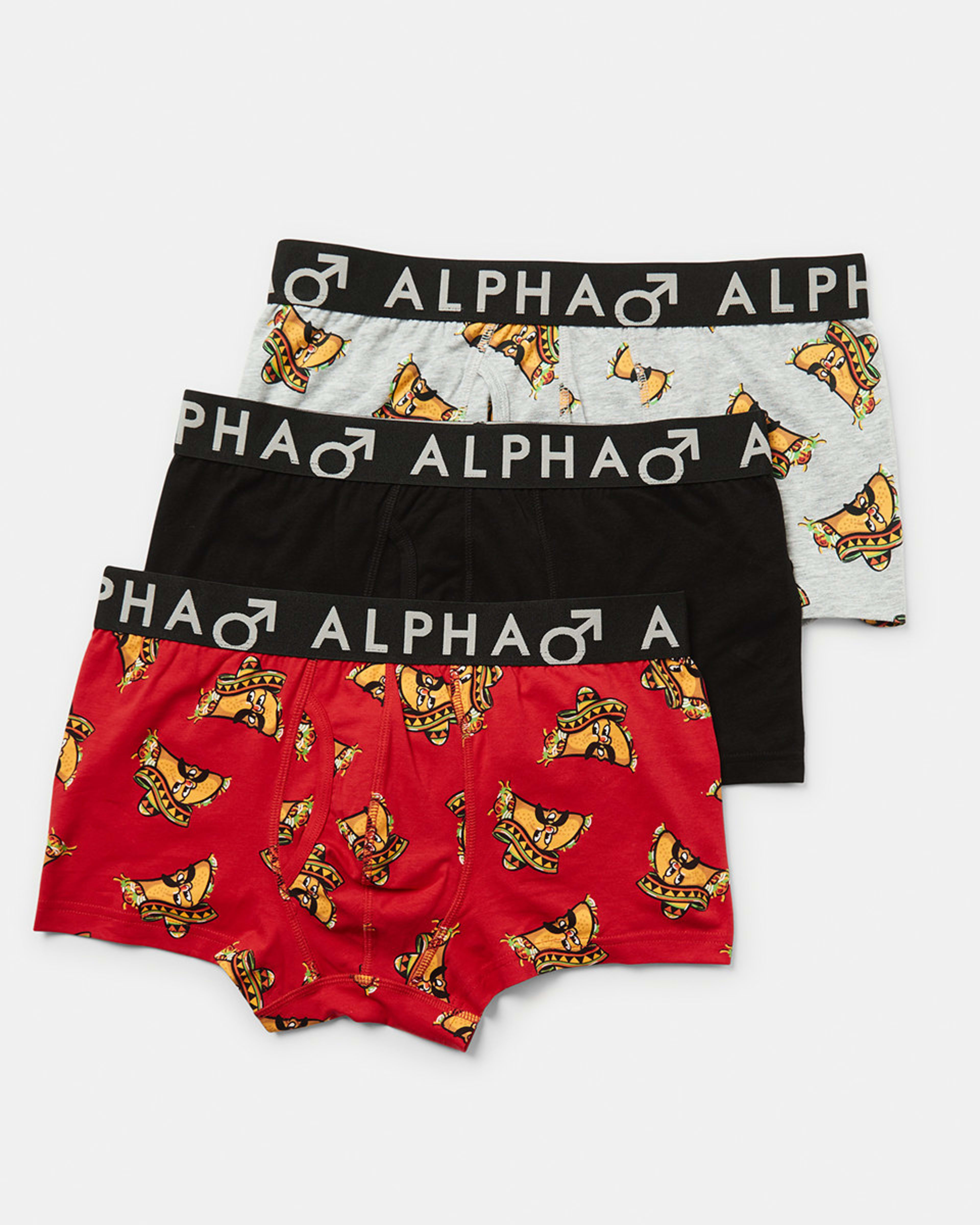 3 Pack Fly Front Print Trunks - Kmart NZ