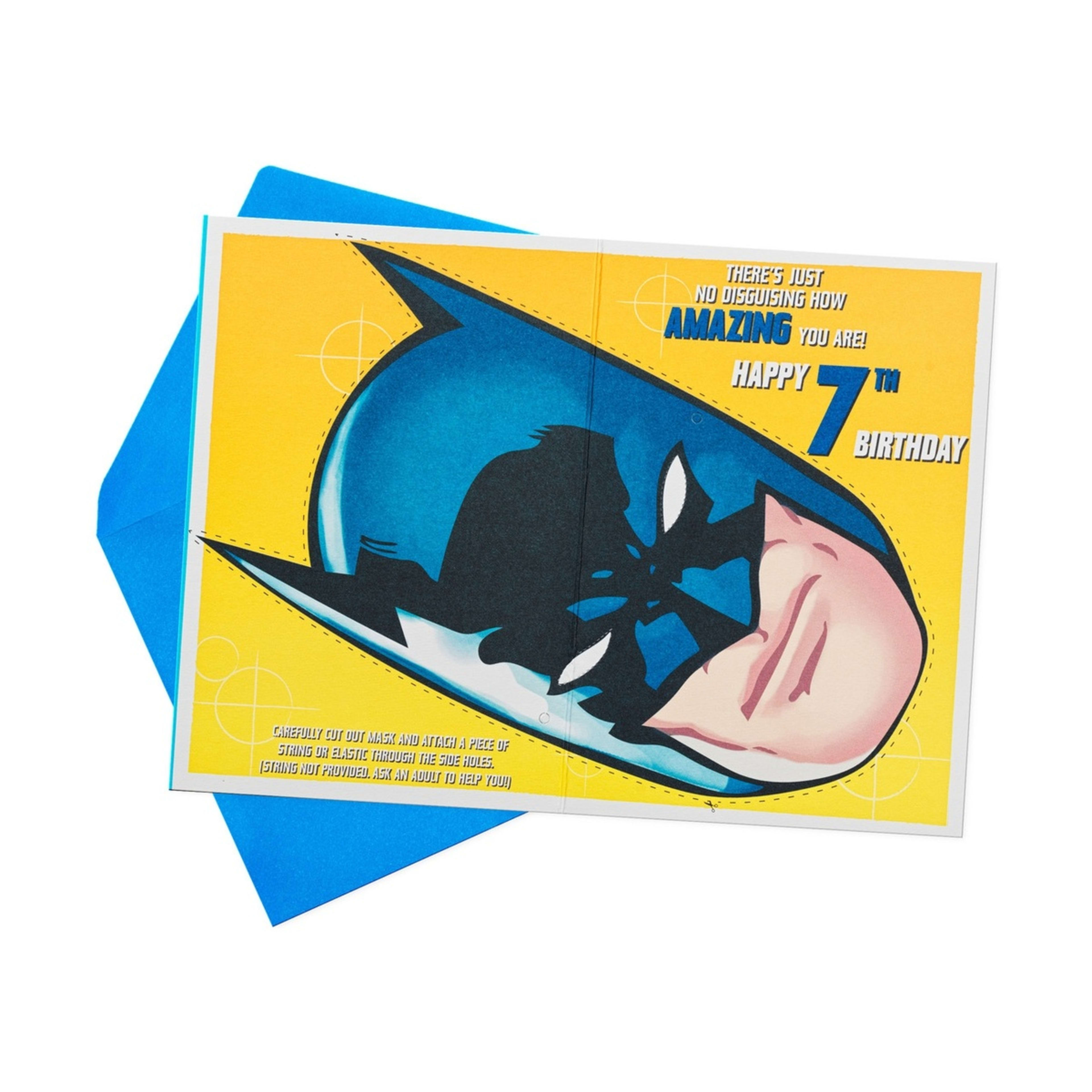 Hallmark Birthday Card for Kids - Batman with Cut-out Mask - Kmart
