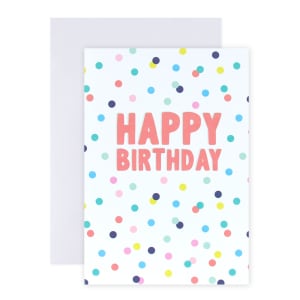 Connections from Hallmark Birthday Card - Colourful Confetti - Kmart