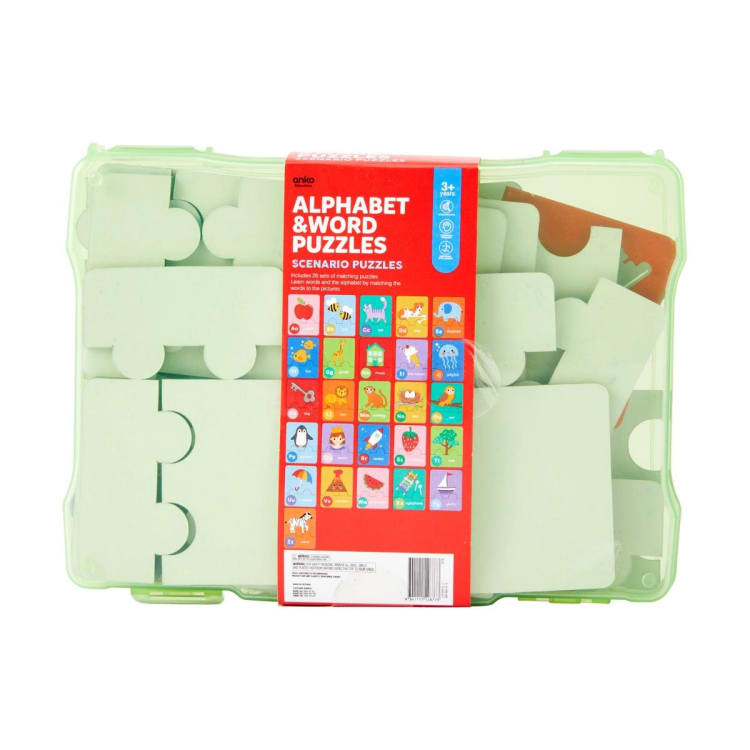 52 Piece Alphabet and Word Scenario Puzzles - Kmart