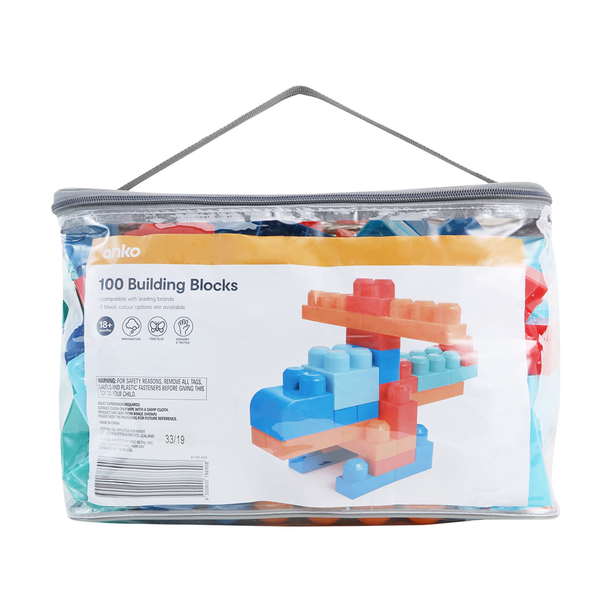 100 Piece Block Bag - Kmart