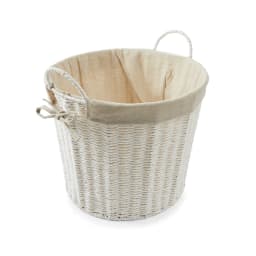 Round Paper Rope Basket with Liner - White - Kmart